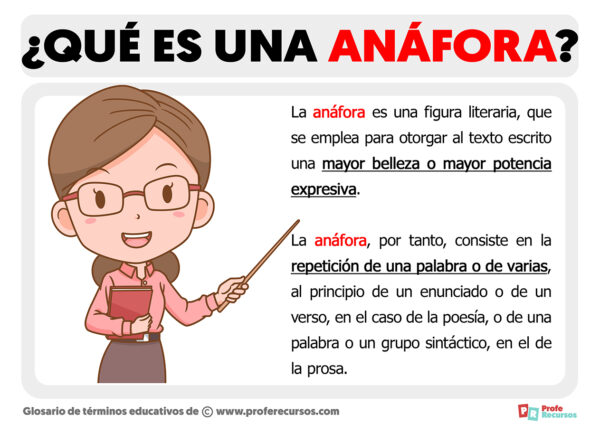 Qué es la Anáfora | Definición y Ejemplo de Anáfora Qué es la Anáfora | Definición y Ejemplo de Anáfora