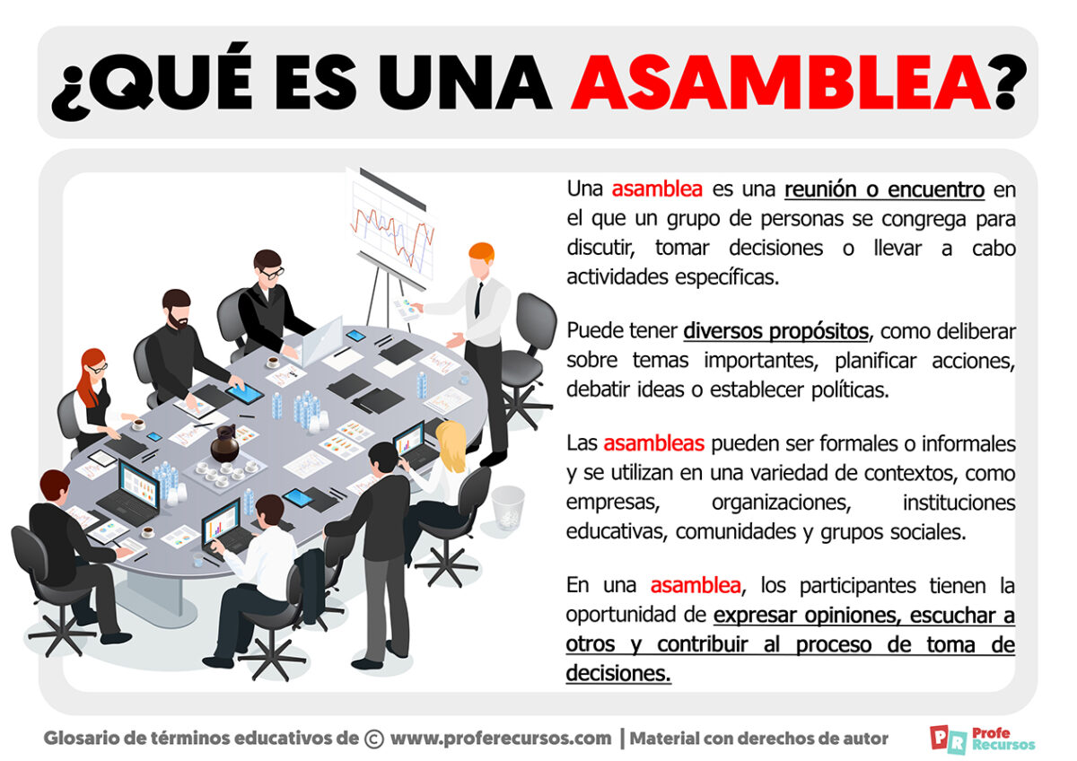 Qué es una Asamblea | Definición de Asamblea