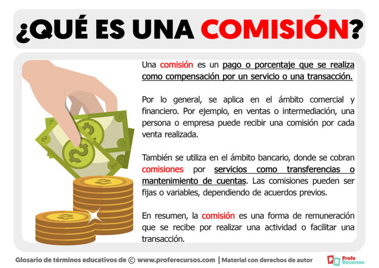 Qué es una Comisión | Definición de Comisión