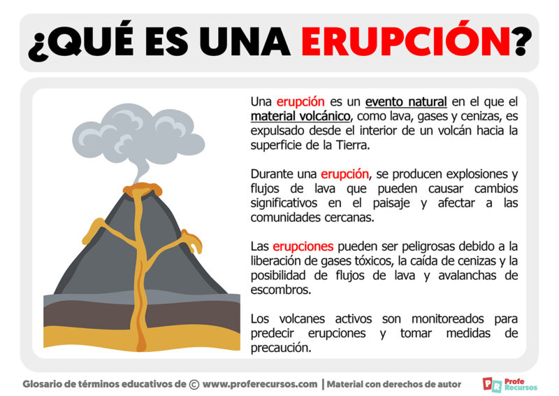 Qué es una Erupción | Definición de Erupción