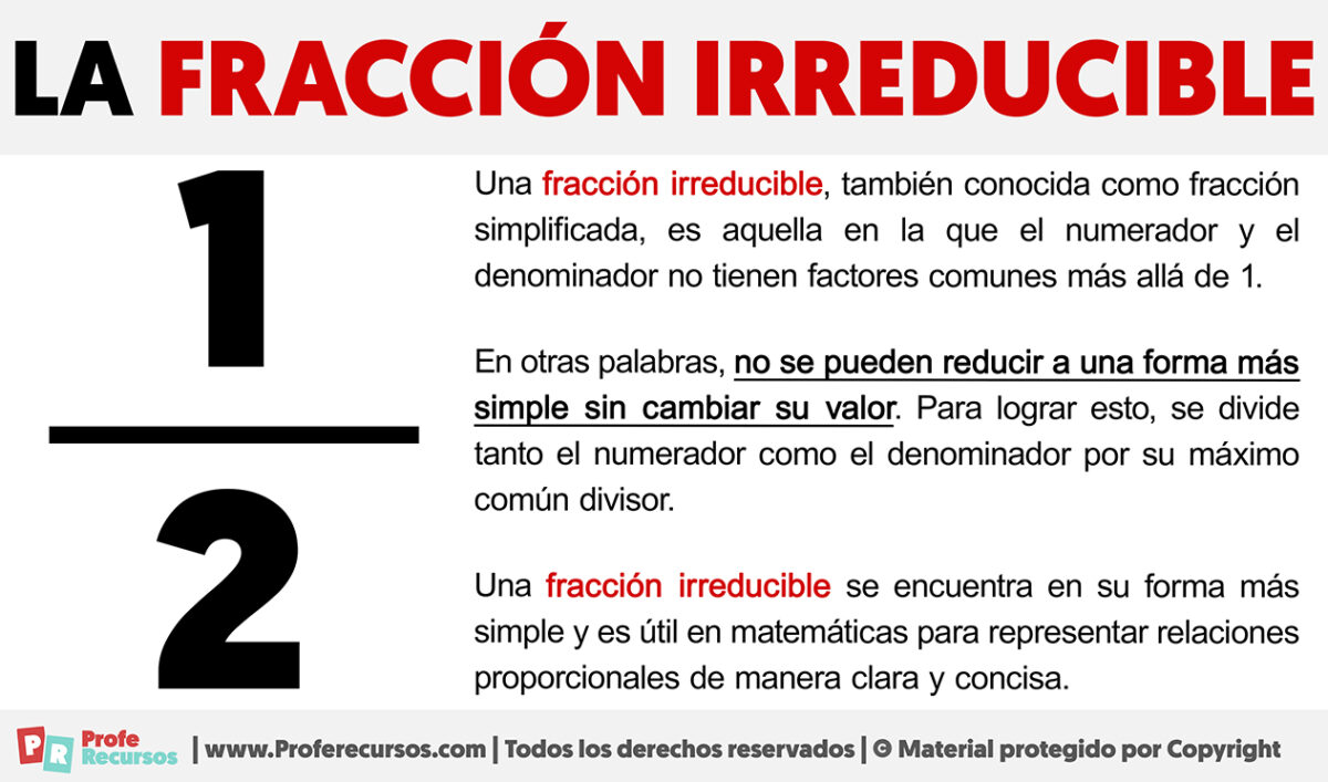 Qué es una Fracción Irreducible