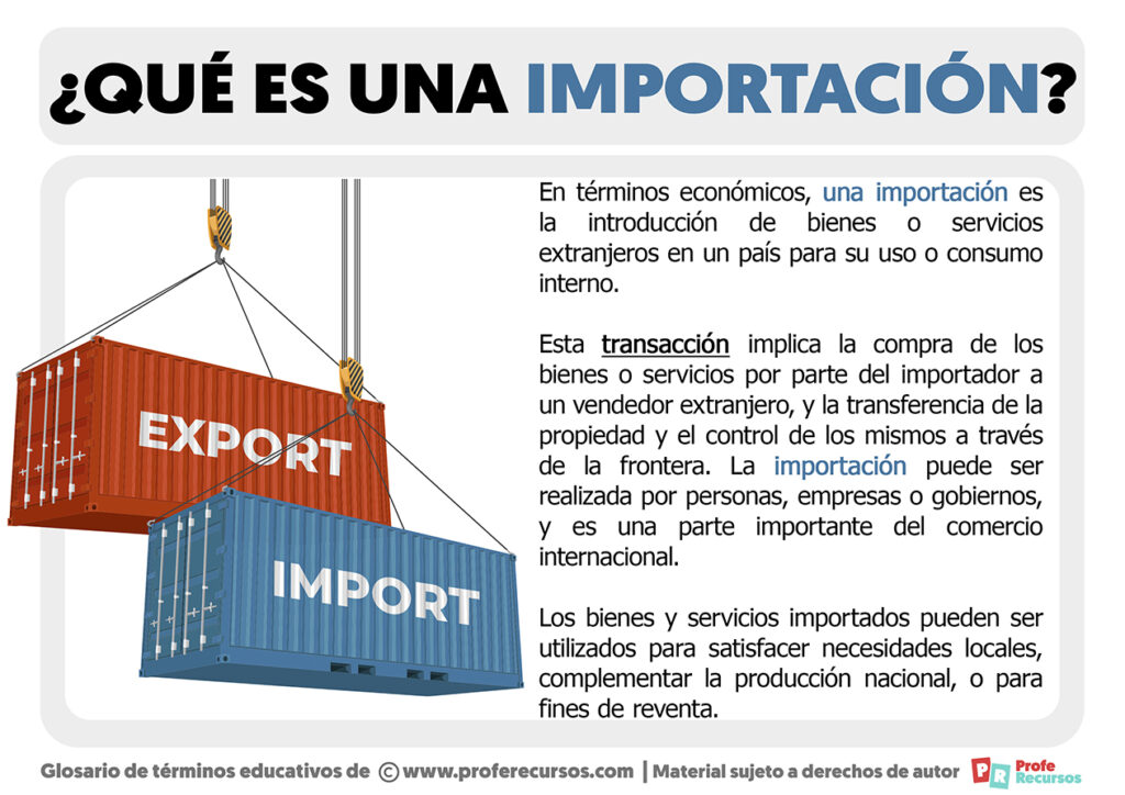 Qué es una Importación | Definición de Importación