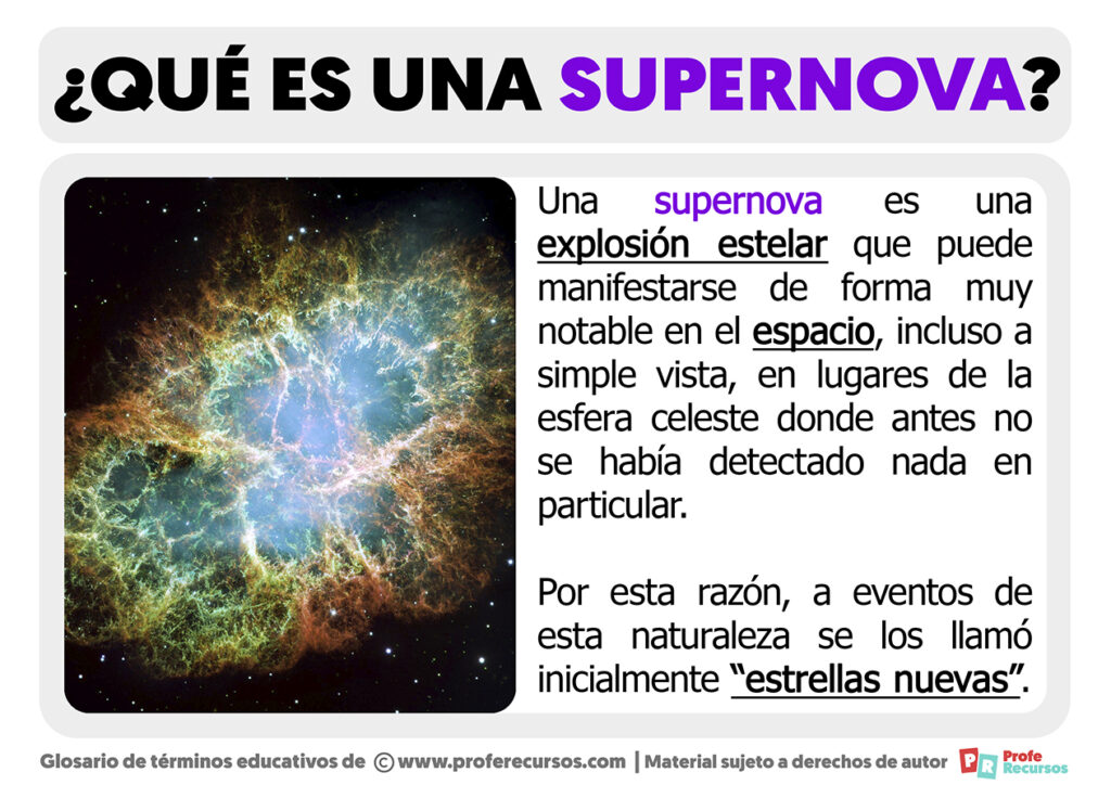 ¿Qué es una Supernova?
