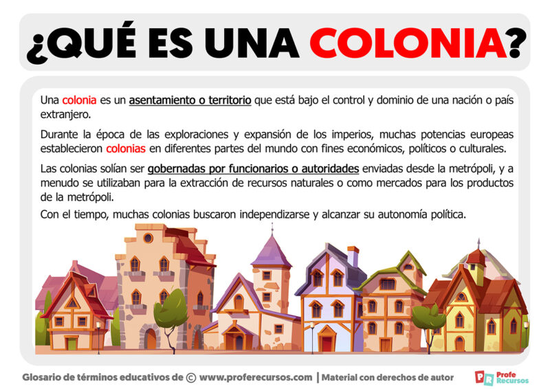 Qué es una Colonia | Definición de Colonia