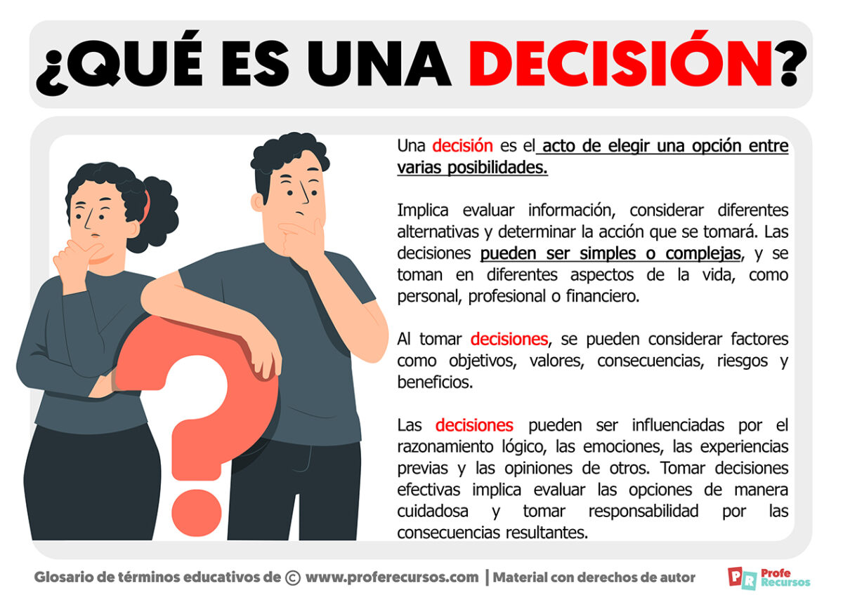 Qué es una Decisión | Definición de Decisión Qué es una Decisión | Definición de Decisión
