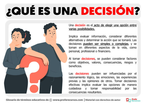 Qué es una Decisión | Definición de Decisión