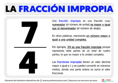 Qué es una Fracción Impropia