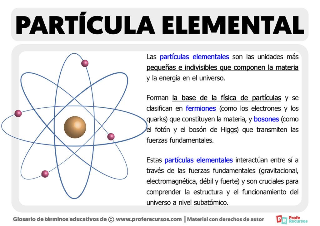 Qué es una Partícula Elemental