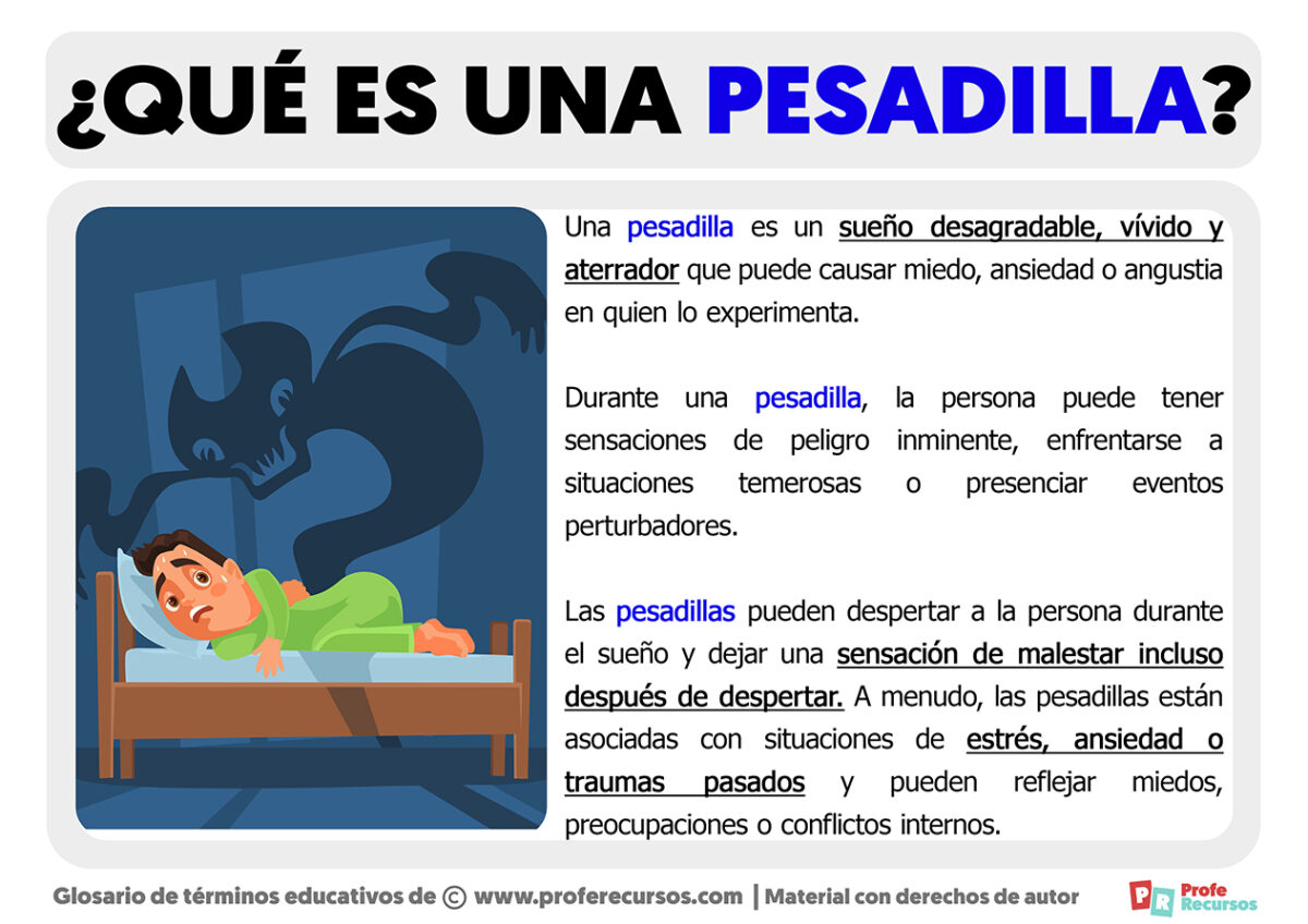 Qué es una Pesadilla | Definición de Pesadilla