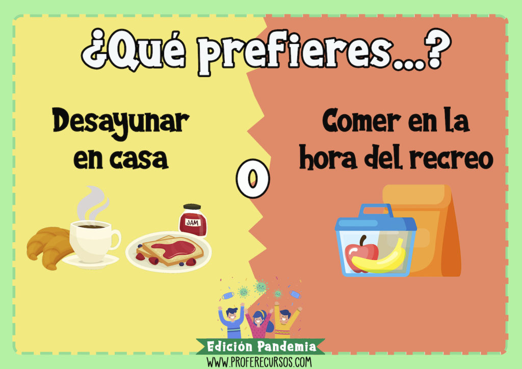 Juego de conversación "¿Qué prefieres?" (Edición Pandemia)