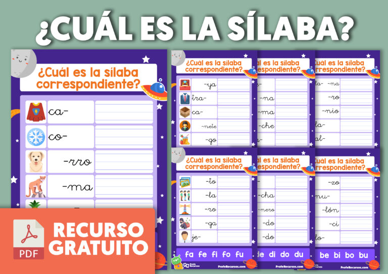 Ejercicios de Sílabas | "¿Qué Sílaba Falta?" | Conciencia Silábica