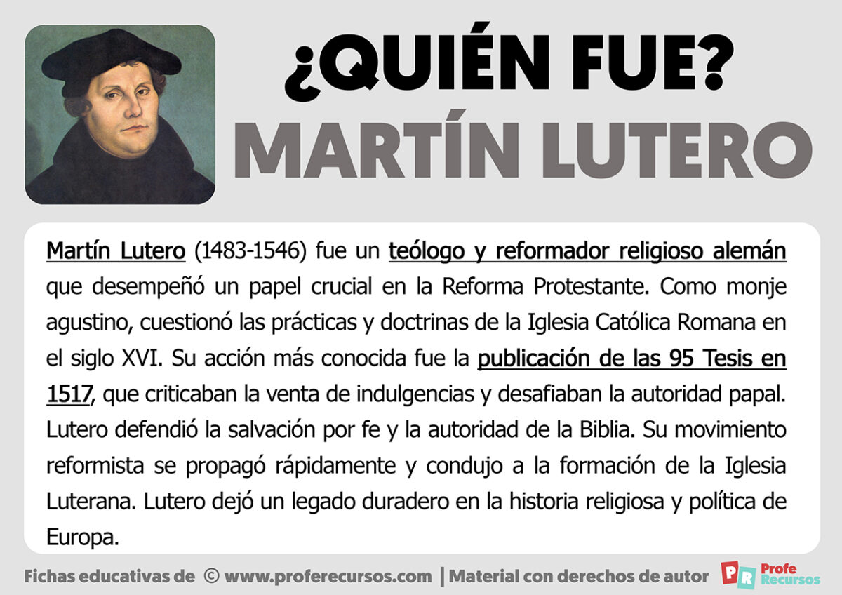 ¿Quién fue Martín Lutero?