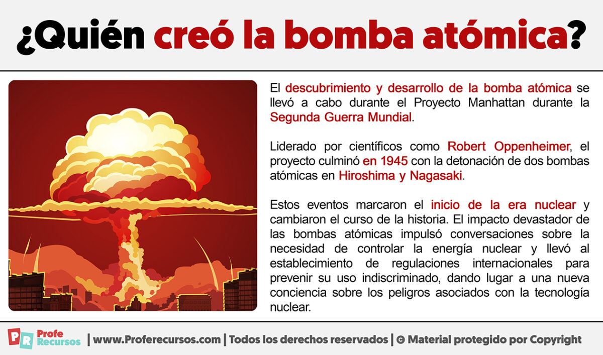 Quién creó la Bomba Atómica