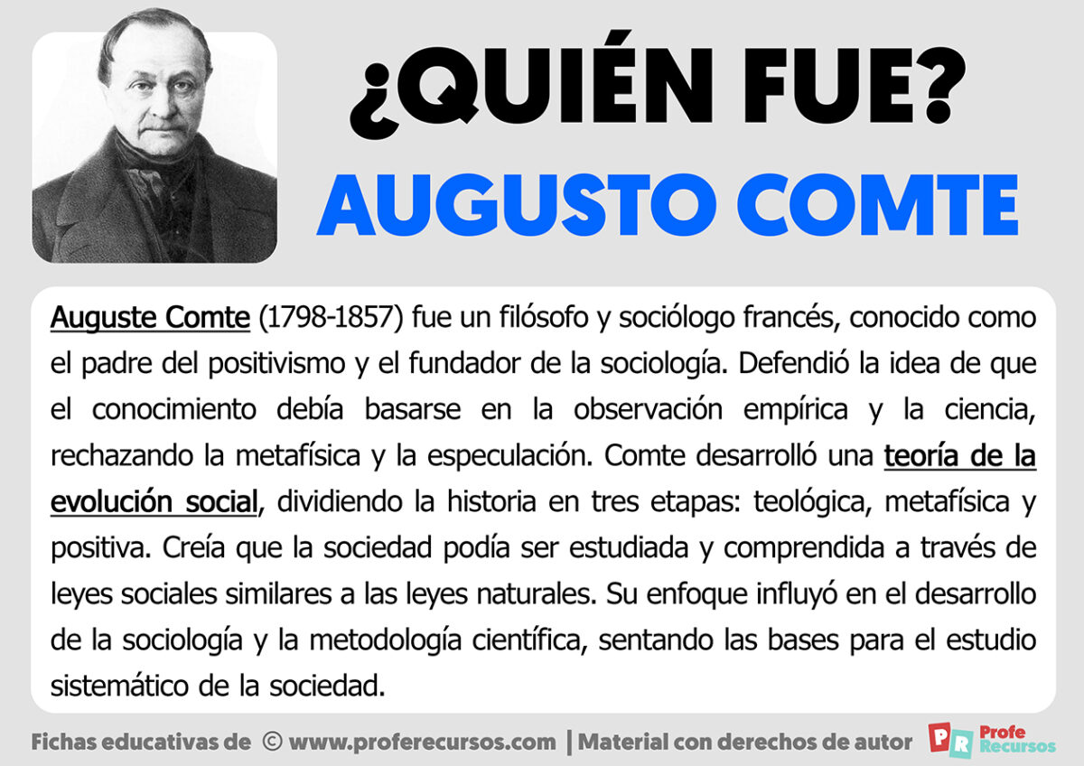 Quién fue Augusto Comte