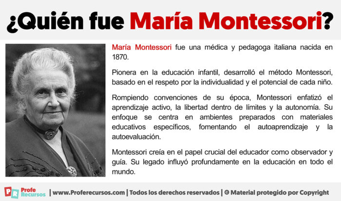 ¿Quién fue María Montessori?