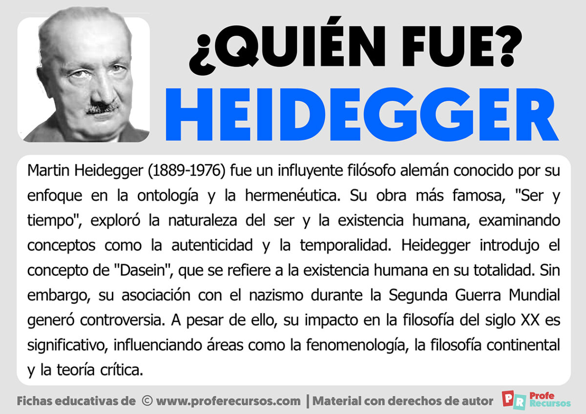 Quién fue Martin Heidegger | Biografía Quién fue Martin Heidegger | Biografía