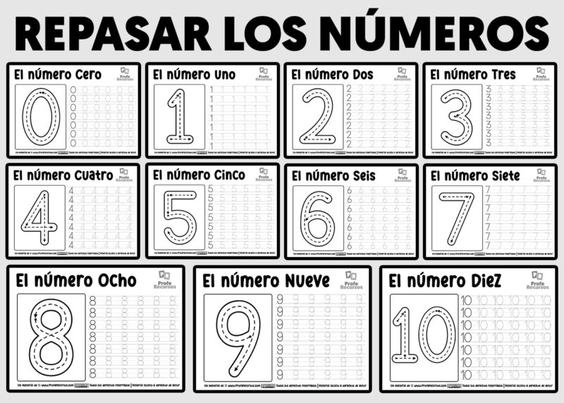 Repasar los Números | Grafía de los Números Repasar los Números | Grafía de los Números