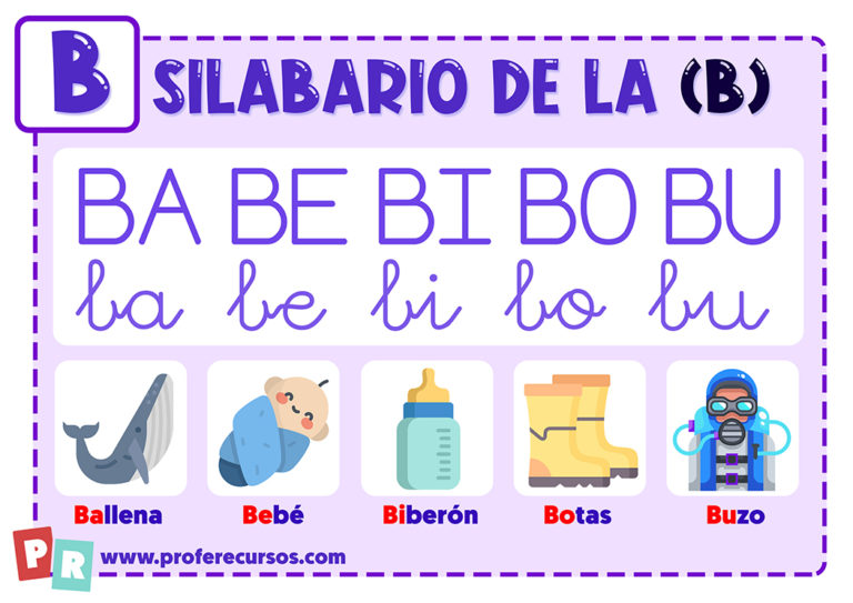 Silabario letra B