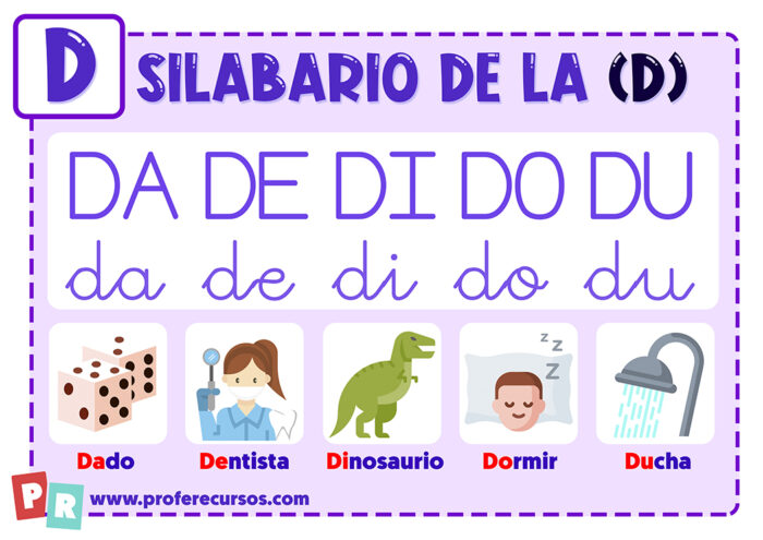 Silabario letra D
