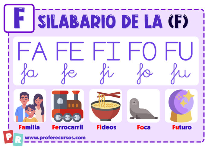 Silabario letra F