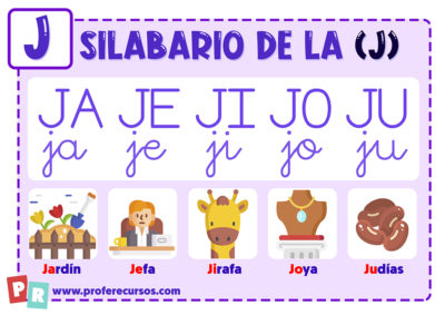 Silabario letra J