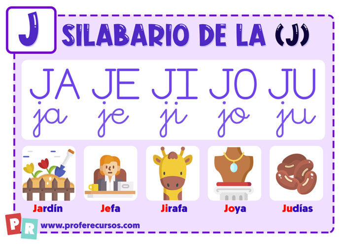 Silabario letra J