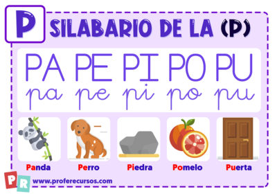 Silabario letra P