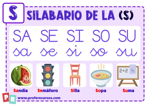 Silabario letra S