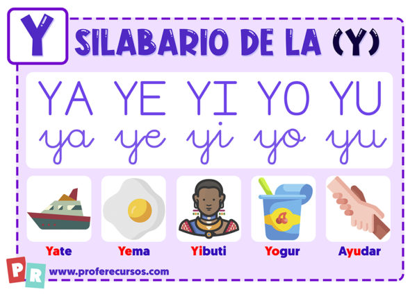 Silabario letra Y