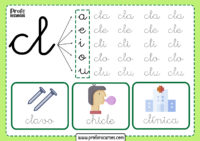 Sílabas Trabadas con (Cl) Cla Cle Cli Clo Clu | Palabras con Cl