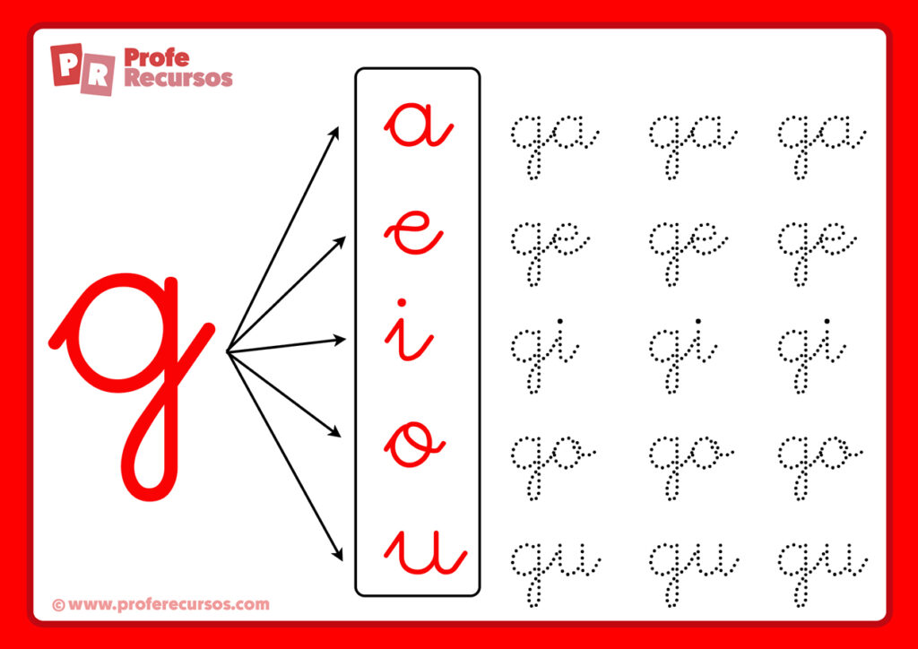 Sílabas con G | Sílabas con la Letra G