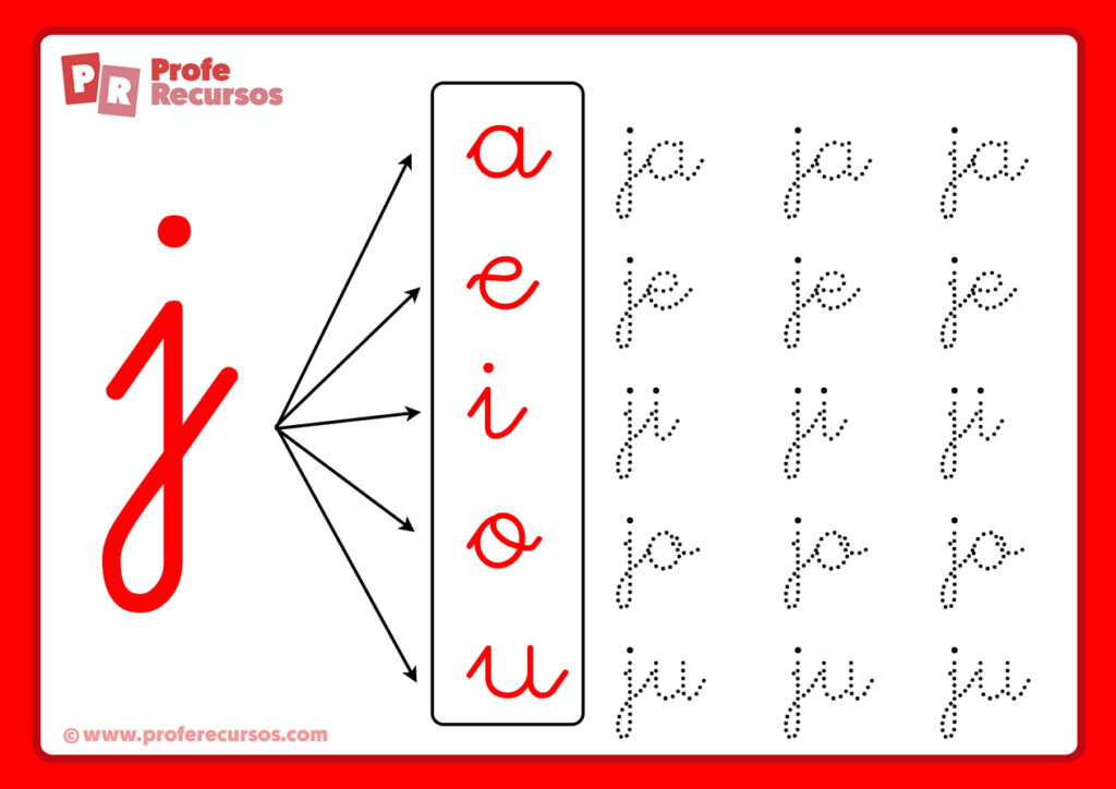 Sílabas con J | Sílabas con la Letra J