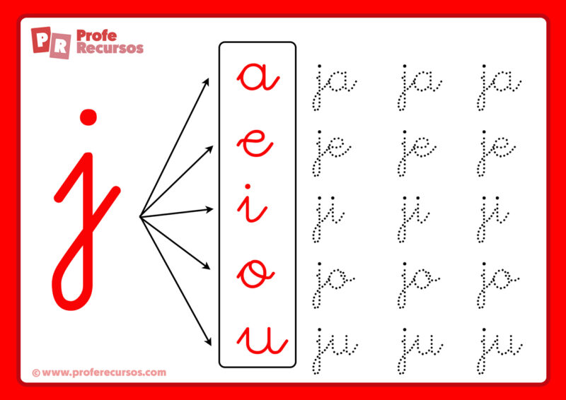Sílabas con J | Sílabas con la Letra J