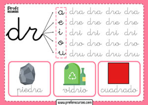 Sílabas Trabadas con (Dr) Dra Dre Dri Dro Dru | Palabras con Dr