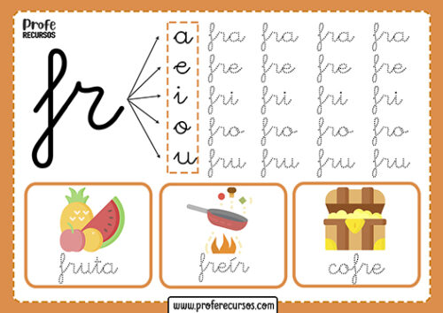 Sílabas Trabadas con (Fr) Fra Fre Fri Fro Fru | Palabras con Fr