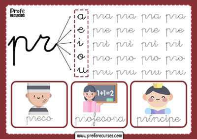 Sílabas Trabadas con (Pr) Pra Pre Pri Pro Pru | Palabras con Pr