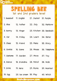 Spelling Bee Contest Resource for Kids