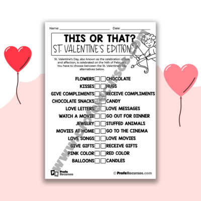 St Valentine's Day Activity Bundle