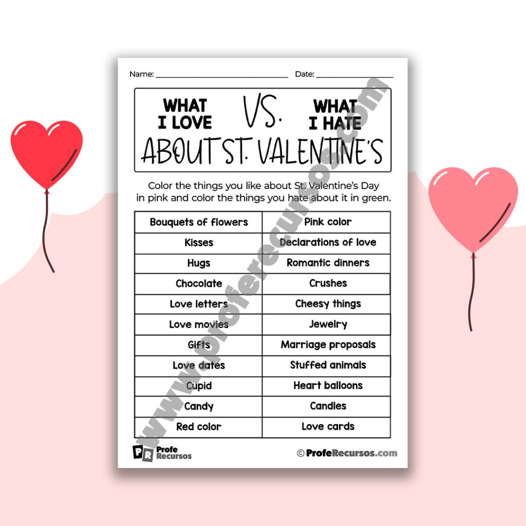 St Valentine's Day Activity Bundle