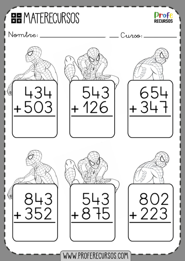 Sumas de 2 Sumandos y 3 Dígitos