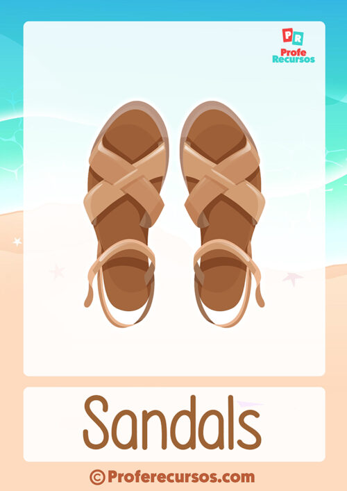 Summer Clothes Flashcards Collection for Primary Kids