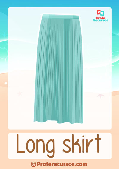 Summer Clothes Flashcards Collection for Primary Kids