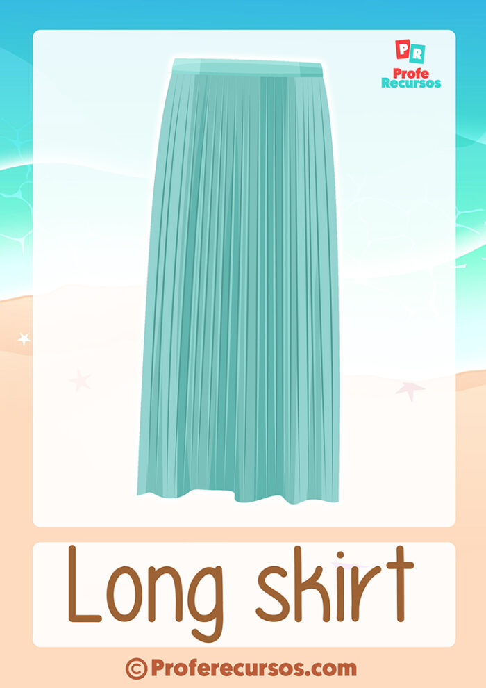 Summer Clothes Flashcards Collection for Primary Kids