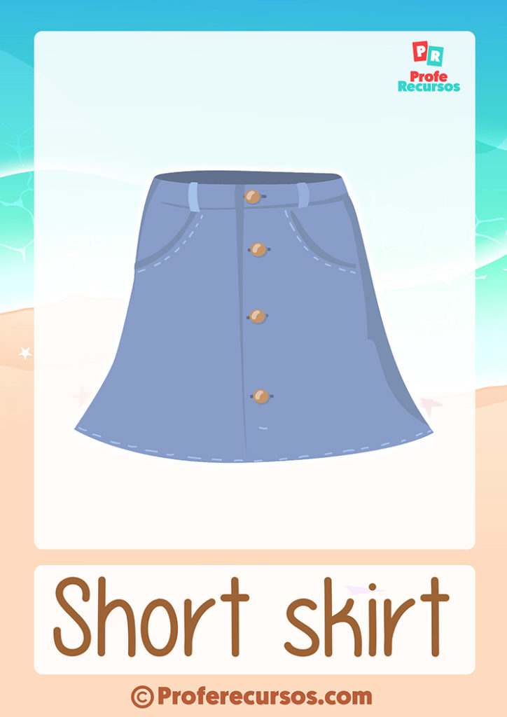 Summer Clothes Flashcards Collection for Primary Kids