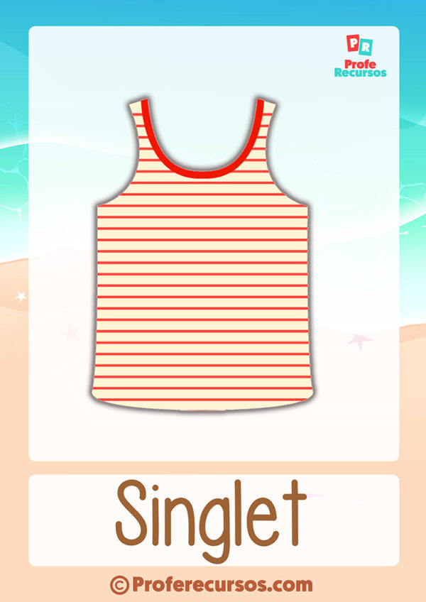 Summer Clothes Flashcards Collection for Primary Kids