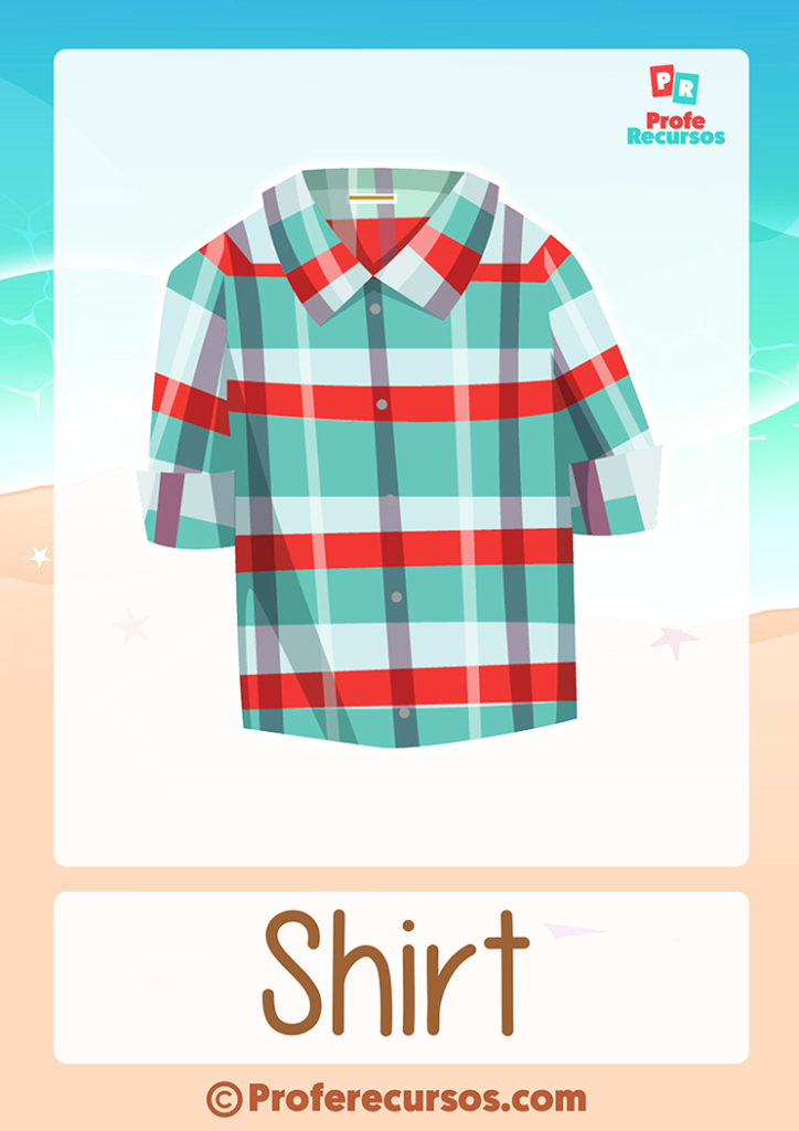 Summer Clothes Flashcards Collection for Primary Kids
