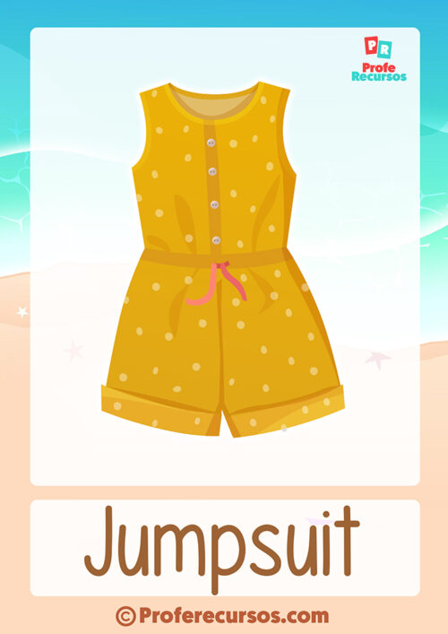 Summer Clothes Flashcards Collection for Primary Kids