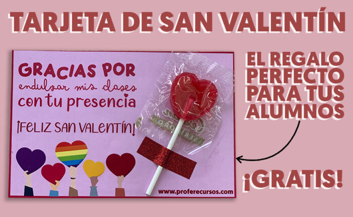 Tarjeta de Regalo de San Valentín | Regalos de Profes