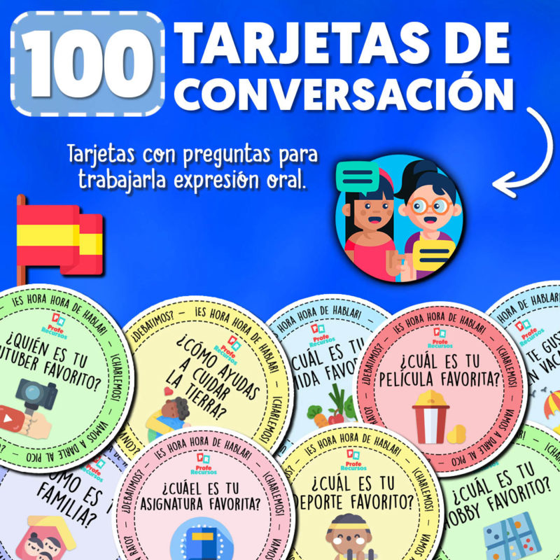 Juego de Tarjetas de conversacións (Más de 100 tarjetas)