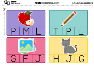 Tarjetas para trabajar la Lectoescritura | Fichas Lectoescritura para Niños